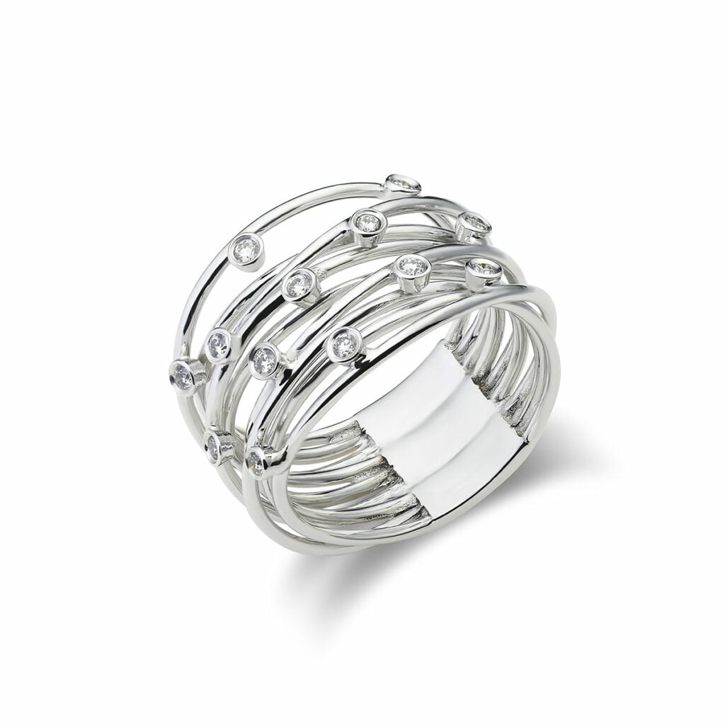 Multiple Croissé Diamanten Ring: Moderne Elegantie In Een Uniek Design ...